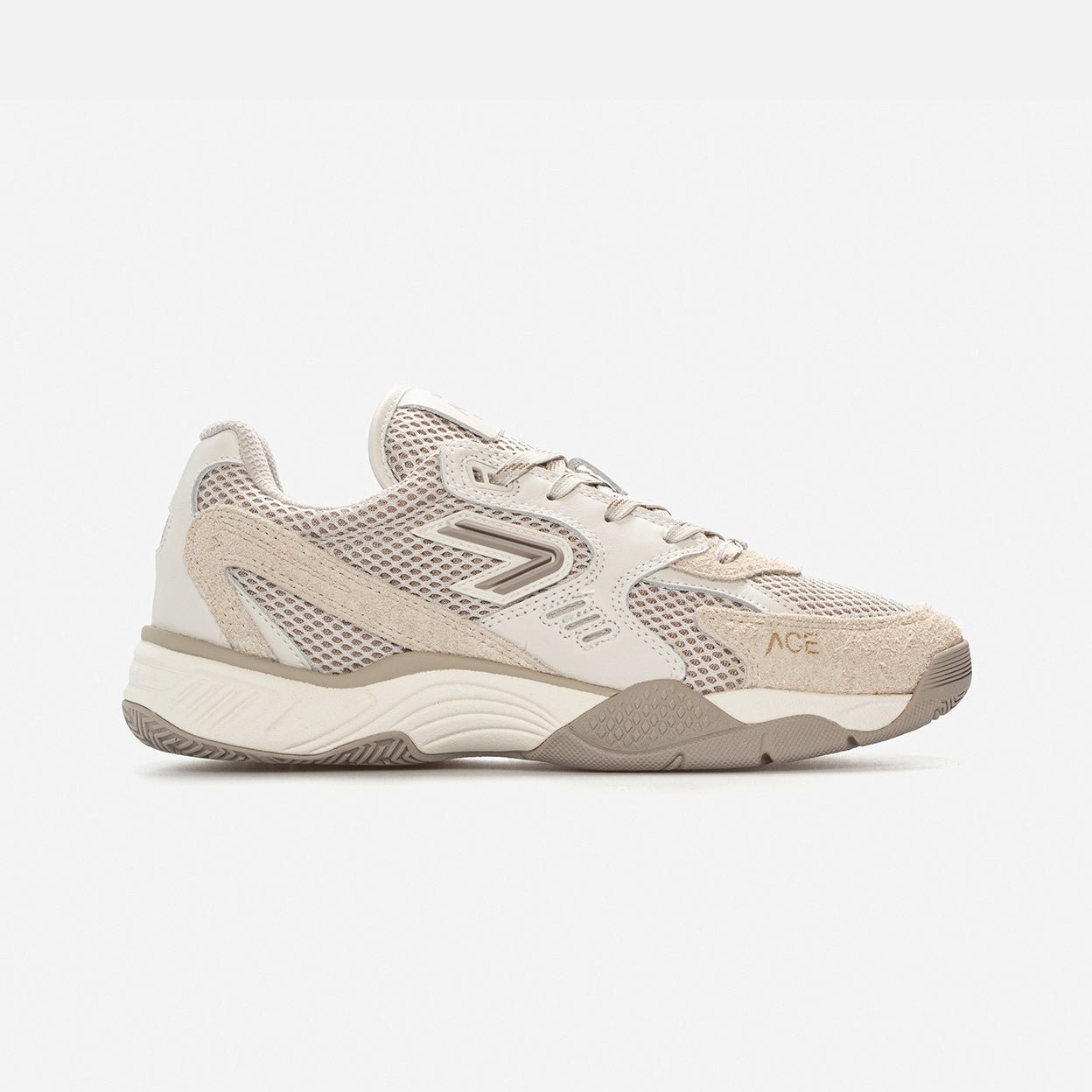 The ACE Hub ACE 25 tennis inspired sneaker in Light Bone/Off White for ...
