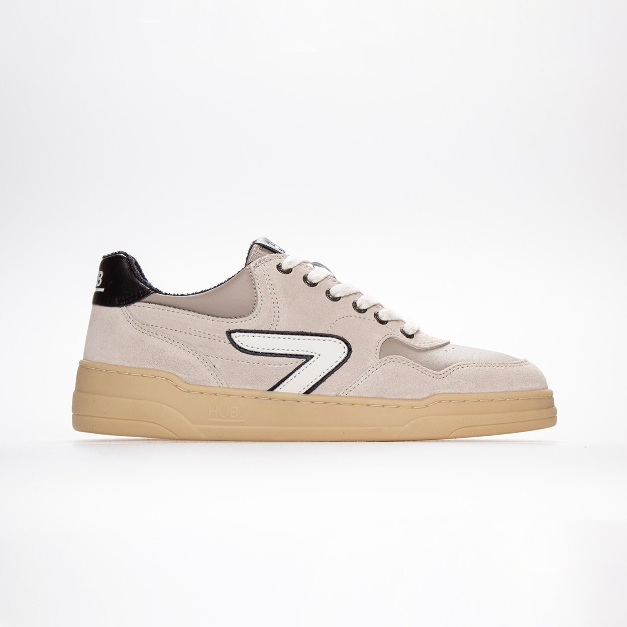 HUB COURT in Bone/Off White/Black for Men - HUB Footwear