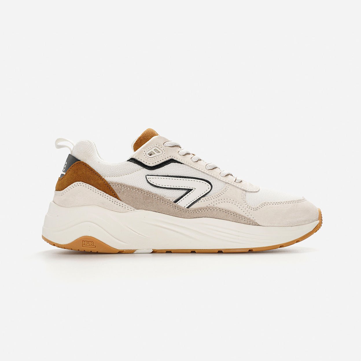 HUB GLIDE Off White/Cognac/Dark Coffee Men - HUB Footwear