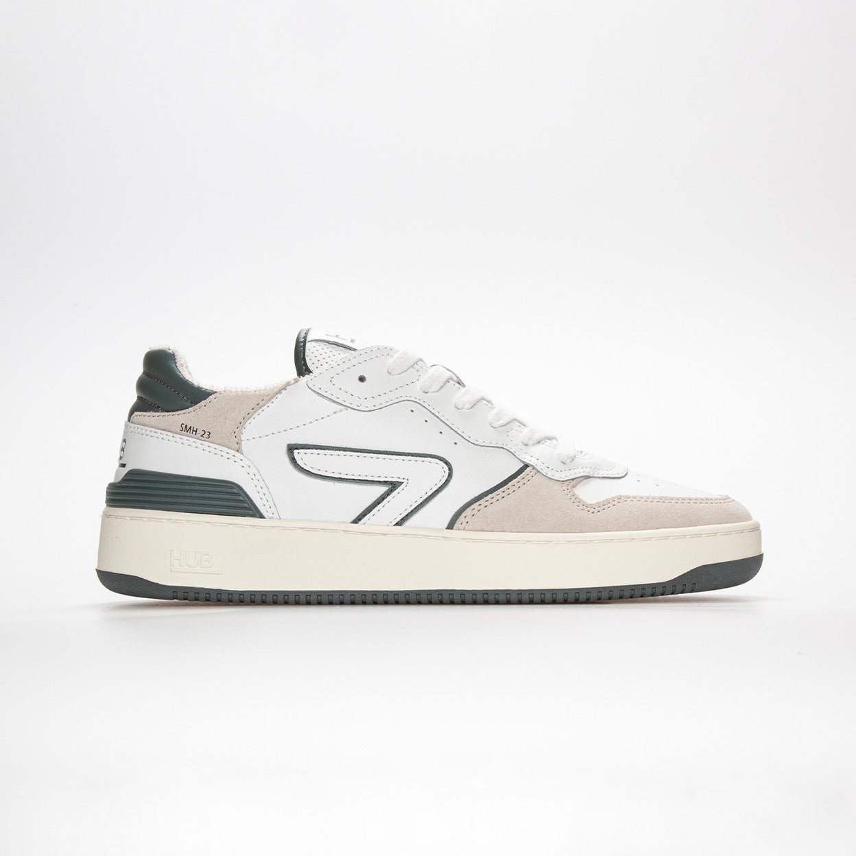 HUB SMASH in White/Sage Green for Men - HUB Footwear